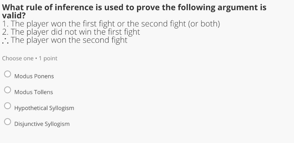 Solved What rule of inference is used to prove the following | Chegg.com