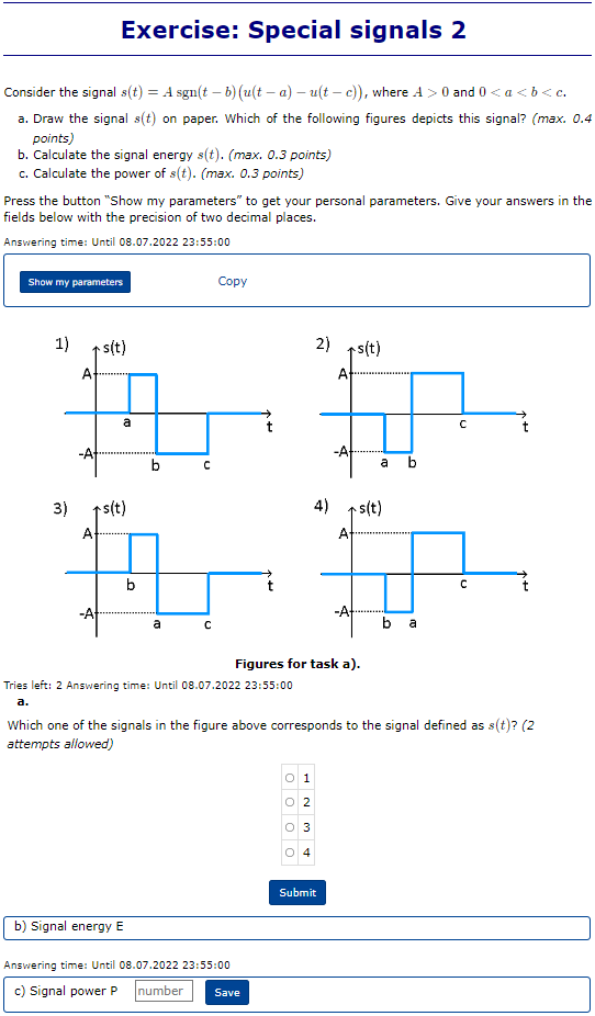 Solved Consider the signal s(t) = A sgn(t — b) (u(t − | Chegg.com