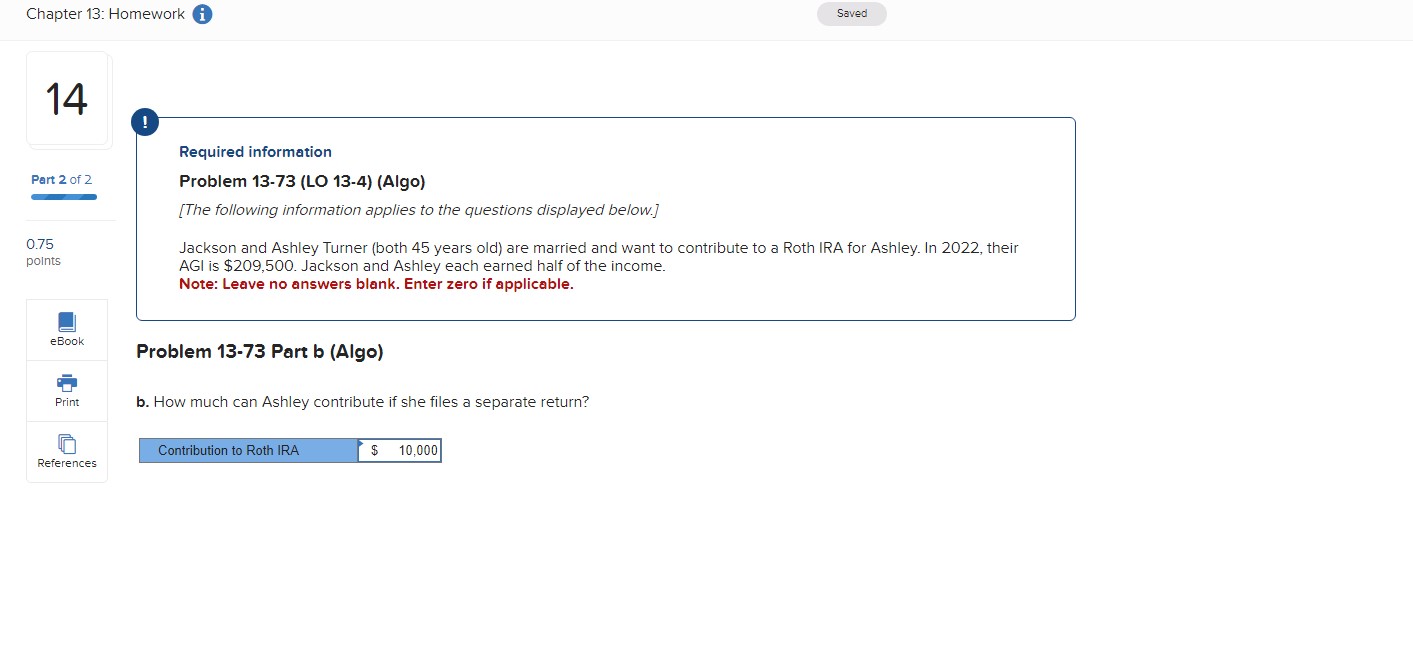 Solved Required information Problem 13-73 (LO 13-4) (Algo) | Chegg.com Solved Required information Problem 13-73 (LO 13-4) (Algo) | Chegg.com