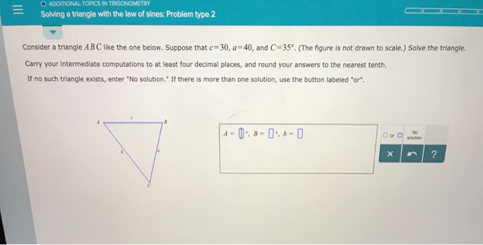 Solved O ADDITIONAL TOPICS IN TRIGONOMETRY Solving a | Chegg.com