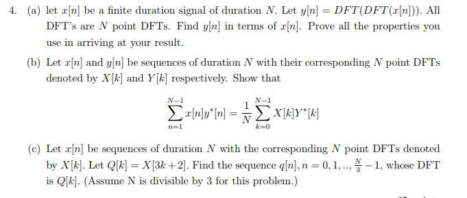 Solved 4 A Let R[n] Be A Finite Duration Signal Of