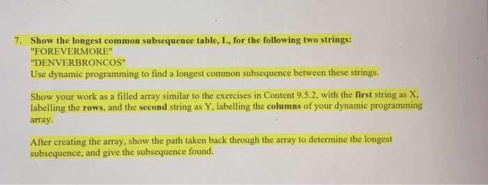 Dynamic Programming Let S- A, B, C, D, E, F, G) be a | Chegg.com