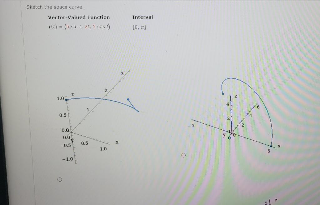 Solved Sketch the space curve. Vector-Valued Function | Chegg.com