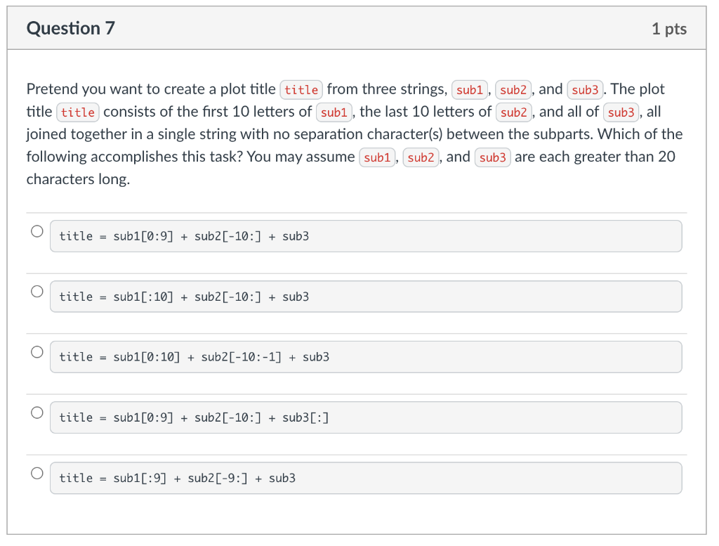 Solved Pretend you want to create a plot title from three | Chegg.com