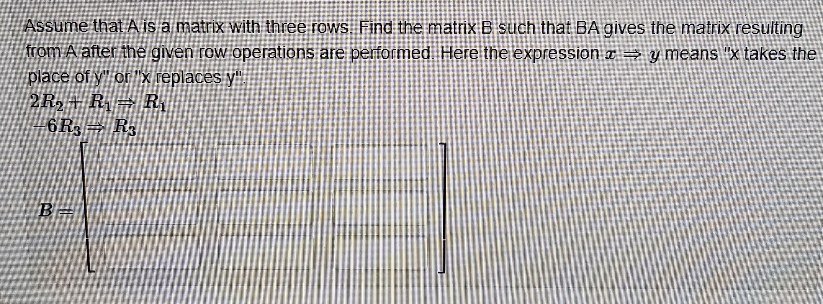 Solved Assume that A is a matrix with three rows. Find the | Chegg.com