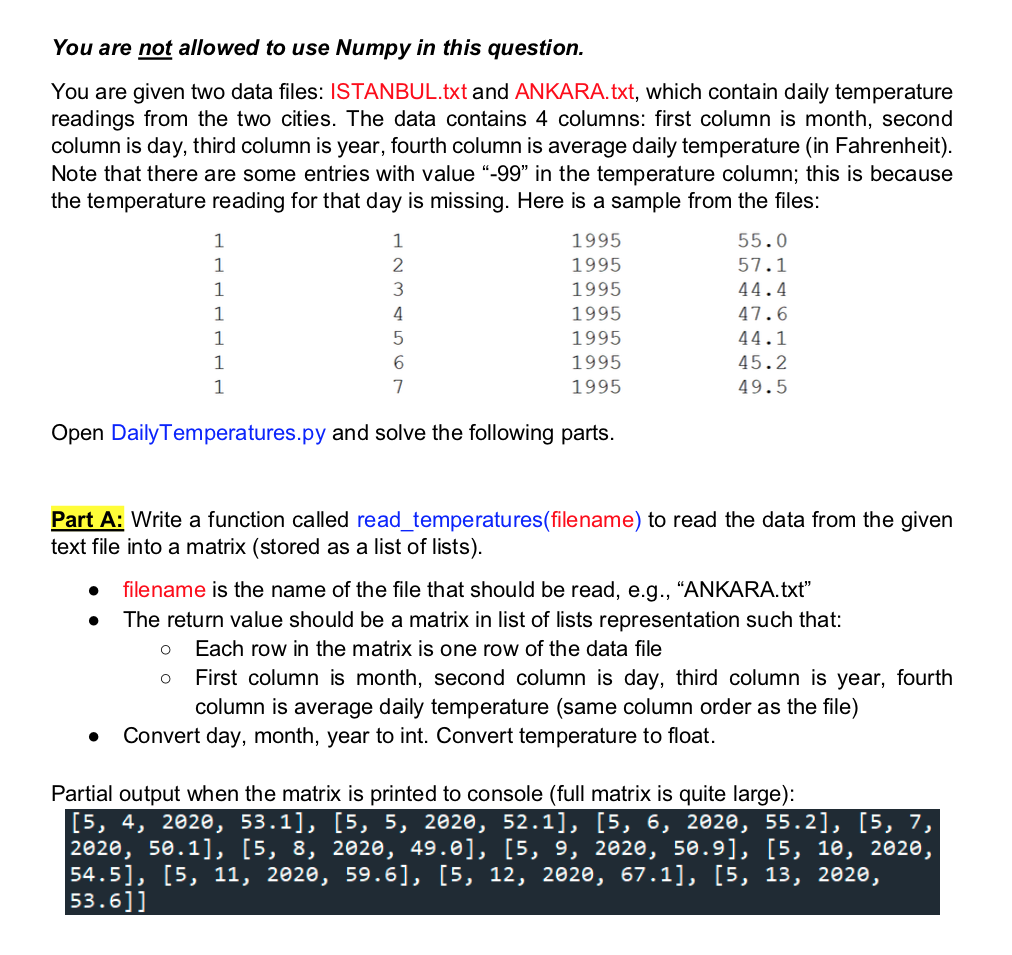 Solved You Are Not Allowed To Use Numpy In This Question 