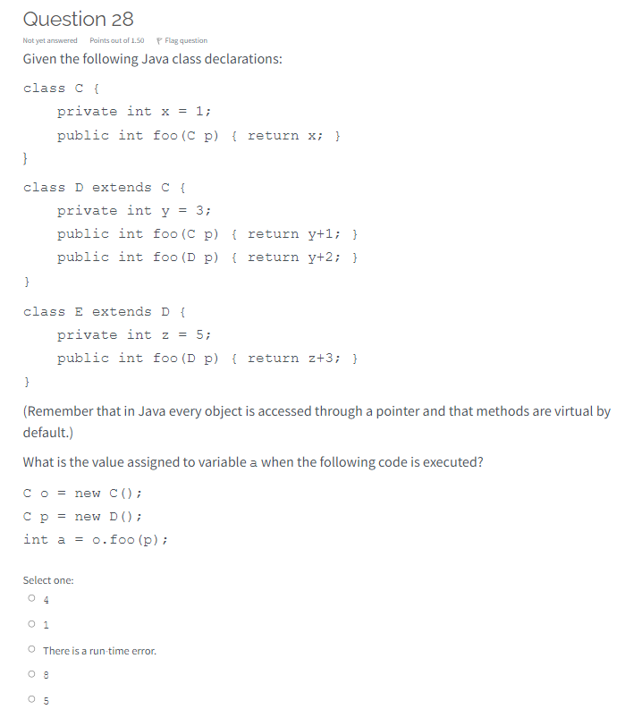 Solved Not yet answered Points out of 1.50 Question 28 P | Chegg.com