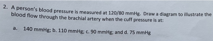 Solved 2. A person's blood pressure is measured at 120/80 | Chegg.com