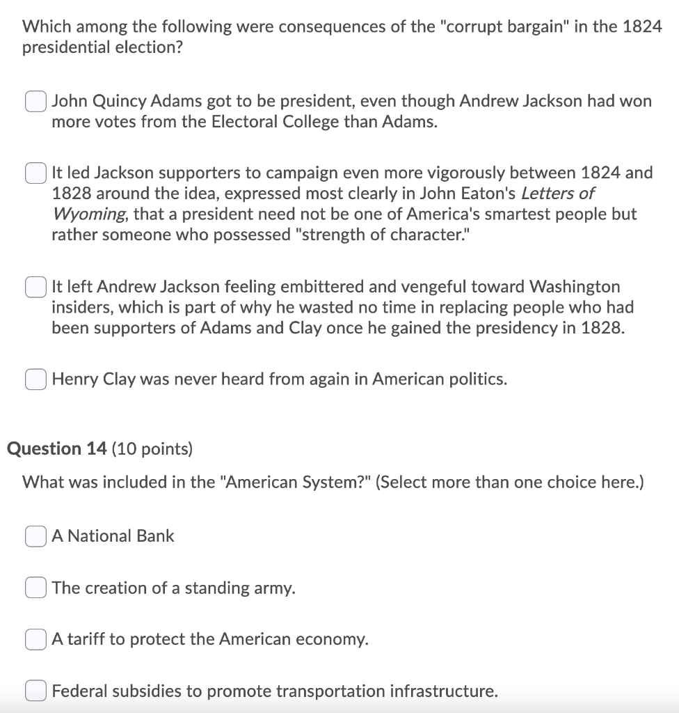 Solved Which among the following were consequences of the | Chegg.com