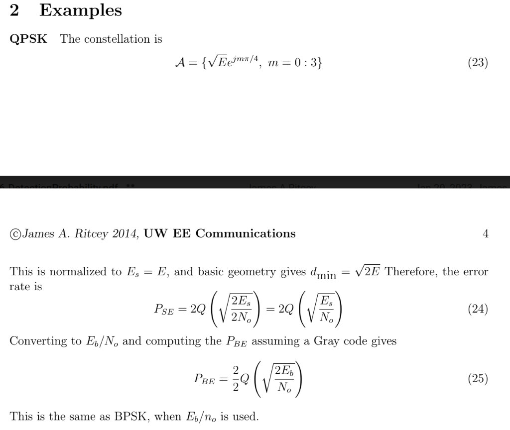 Solved 2 Examples QPSK The constellation is | Chegg.com