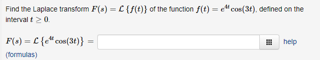 Solved Find the Laplace transform F(s)=L{f(t)} of the | Chegg.com
