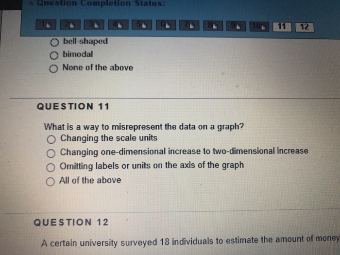 Solved What Is A Way To Misrepresent The Data On A Graph