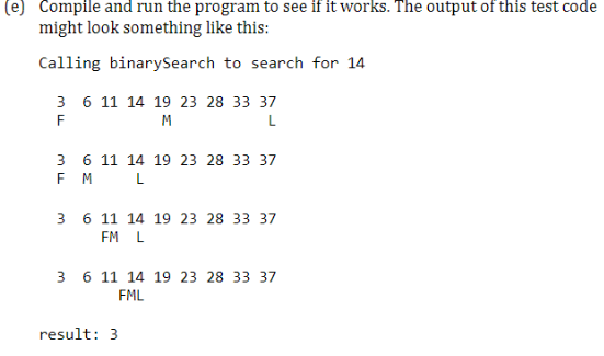 7. Write a recursive method to perform a binary | Chegg.com