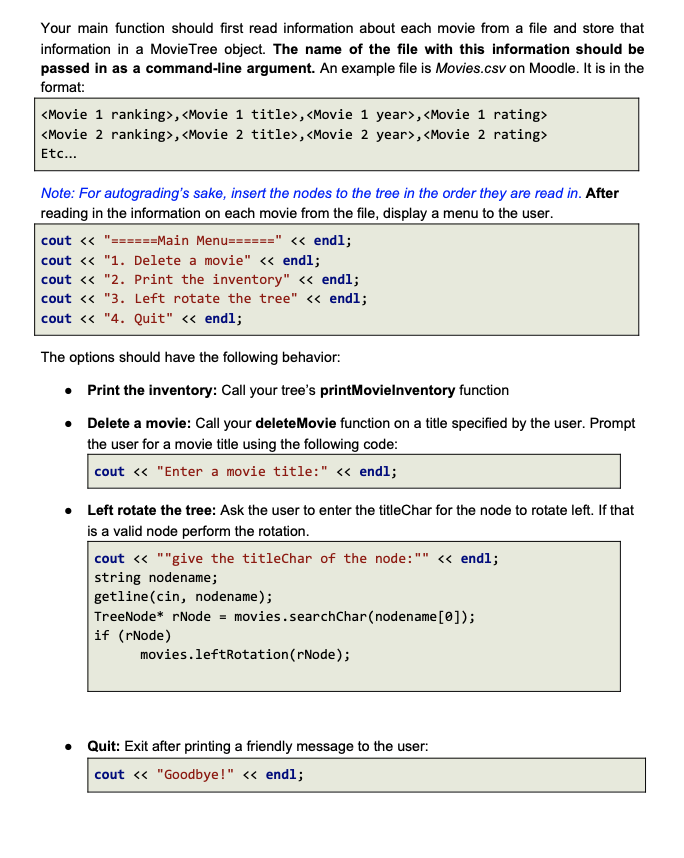 Solved OBJECTIVES 1. Delete nodes in a BST 2. Create a super | Chegg.com