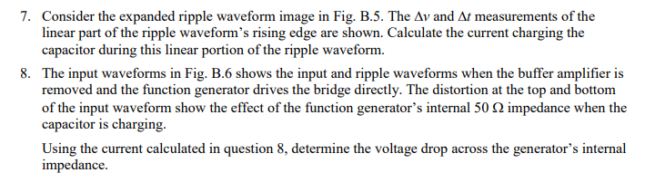 Solved 7. Consider the expanded ripple waveform image in | Chegg.com