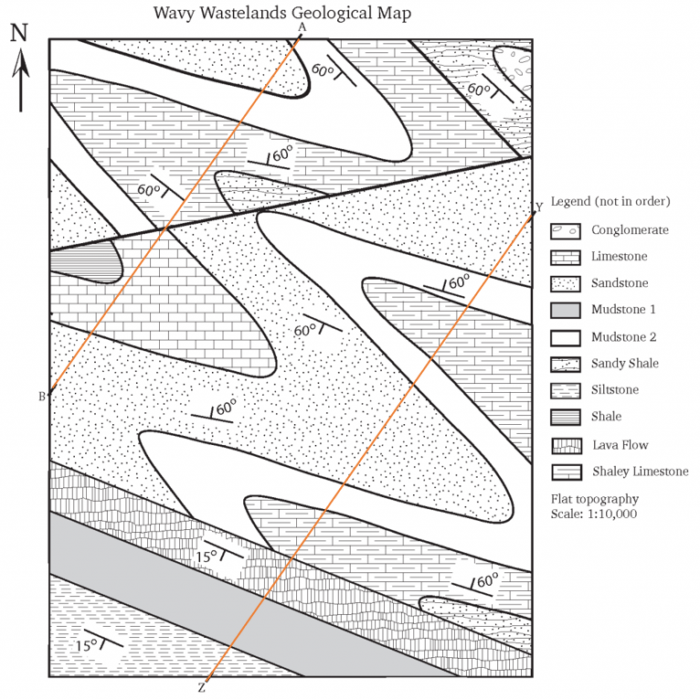 Solved 1. Draw fold axial traces on the map for the folds in | Chegg.com