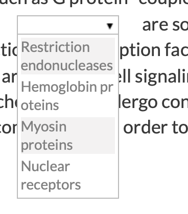 Solved choteins are sa tic Restriction ption fac | Chegg.com