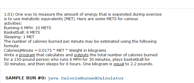 Solved 1.01) One way to measure the amount of energy that is | Chegg.com