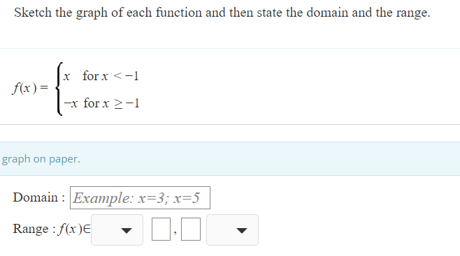 Solved Sketch the graph of each function and then state the | Chegg.com