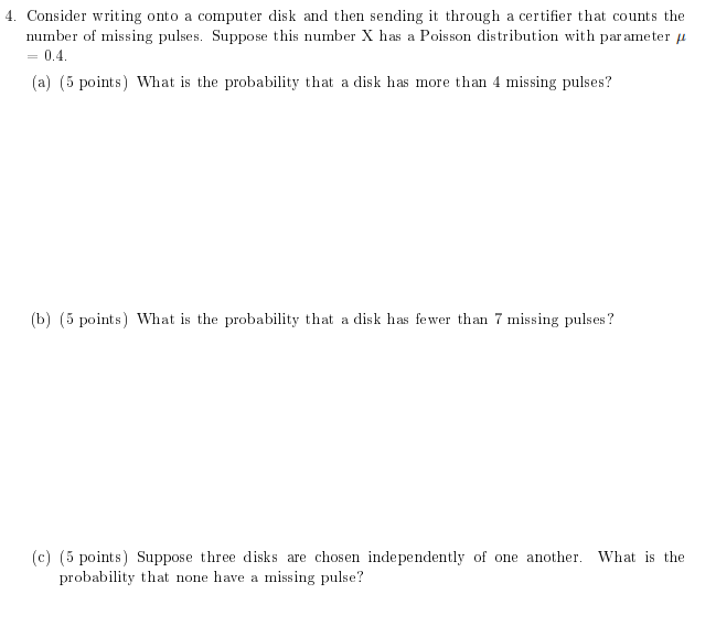 Solved 4. Consider writing onto a computer disk and then | Chegg.com