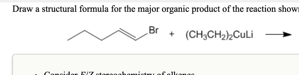 Solved Draw a structural formula for the major organic | Chegg.com