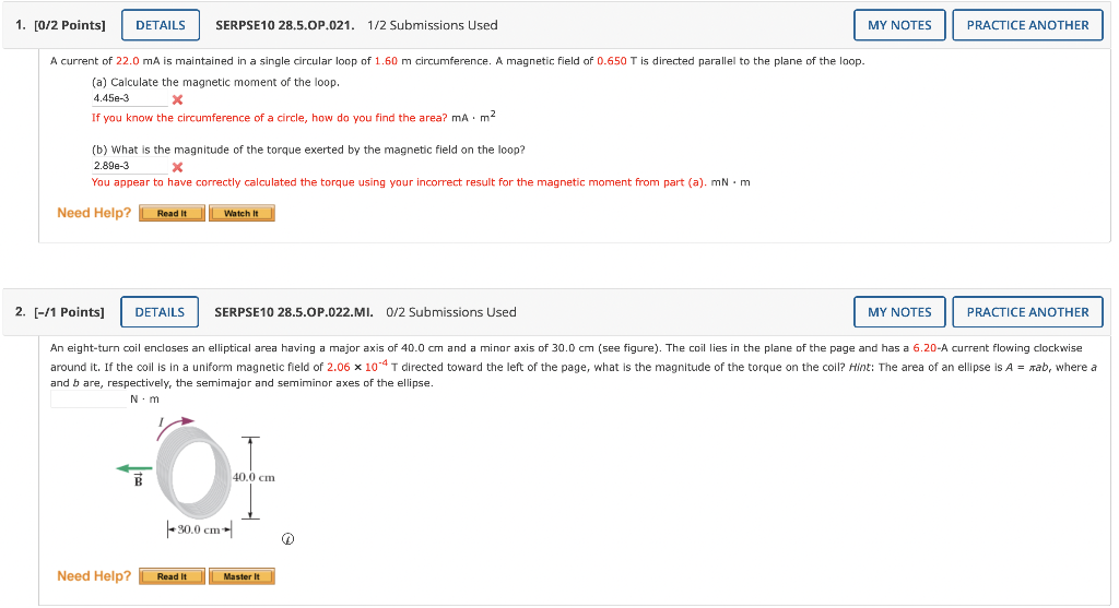 Solved A current of 22.0 mA is maintained in a single | Chegg.com