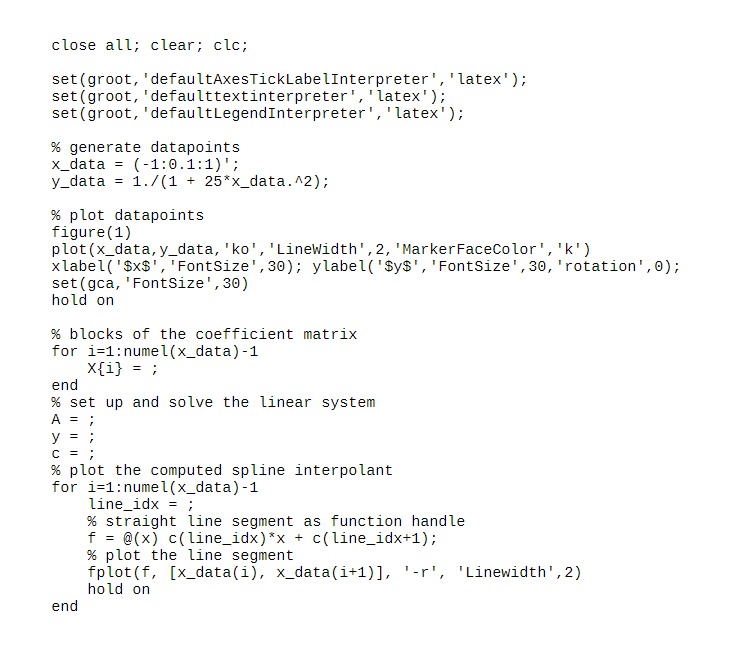 Solved Linear spline interpolation (50 points) Please review | Chegg.com