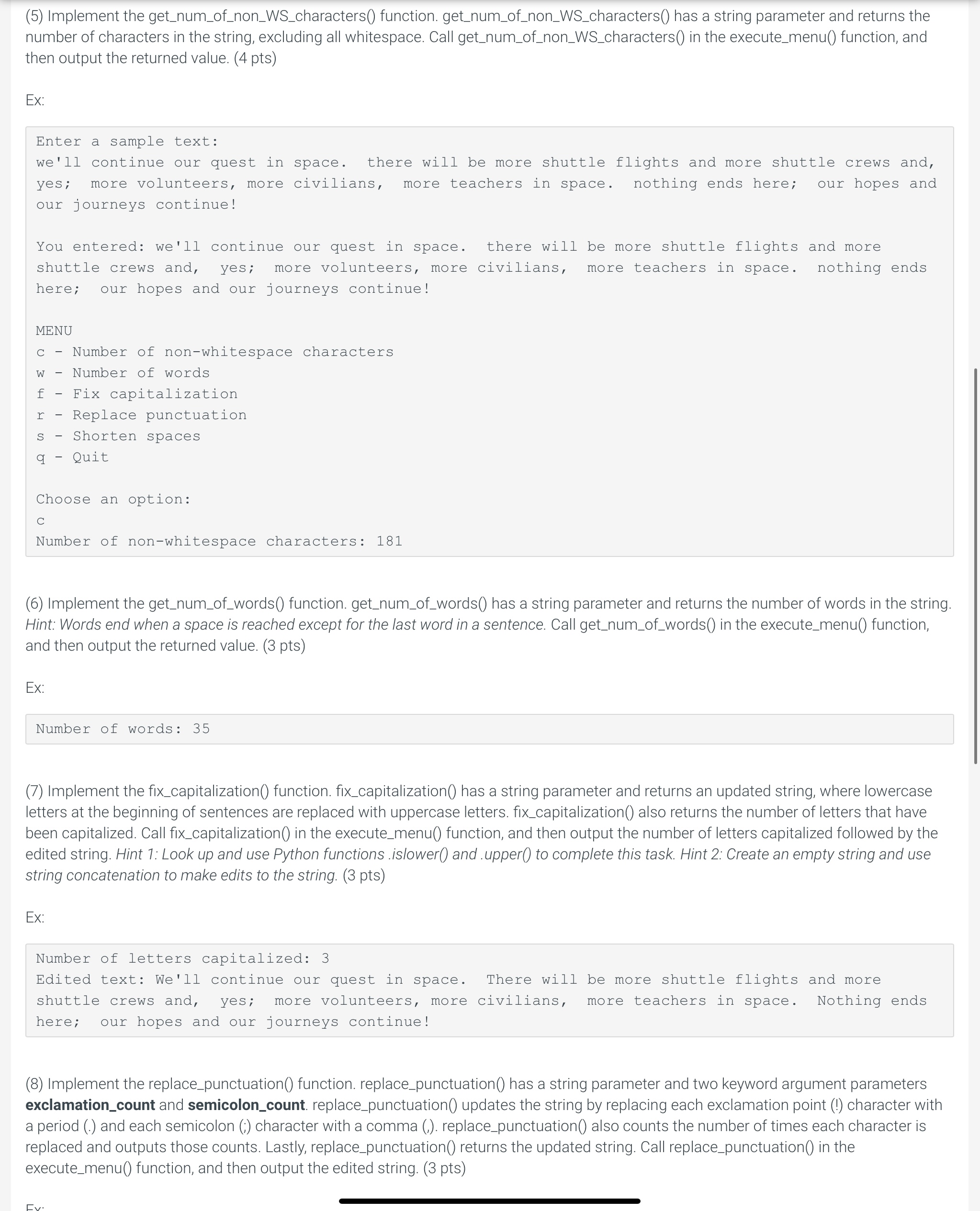Solved 6.30 LAB*: Program: Authoring assistant (1) Prompt | Chegg.com