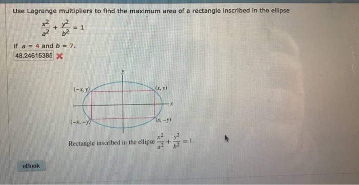 Solved Use Lagrange multipliers to find the maximum area of | Chegg.com