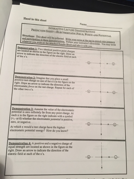 Solved Hand in this sheet Name INTERACTIVE LECTURE | Chegg.com