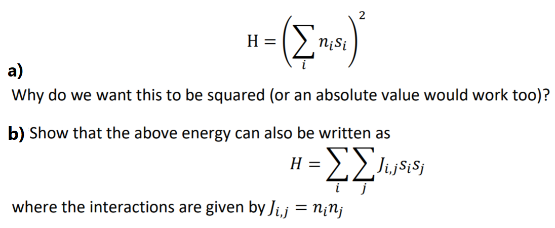 Solved a) Why do we want this to be squared (or an absolute | Chegg.com