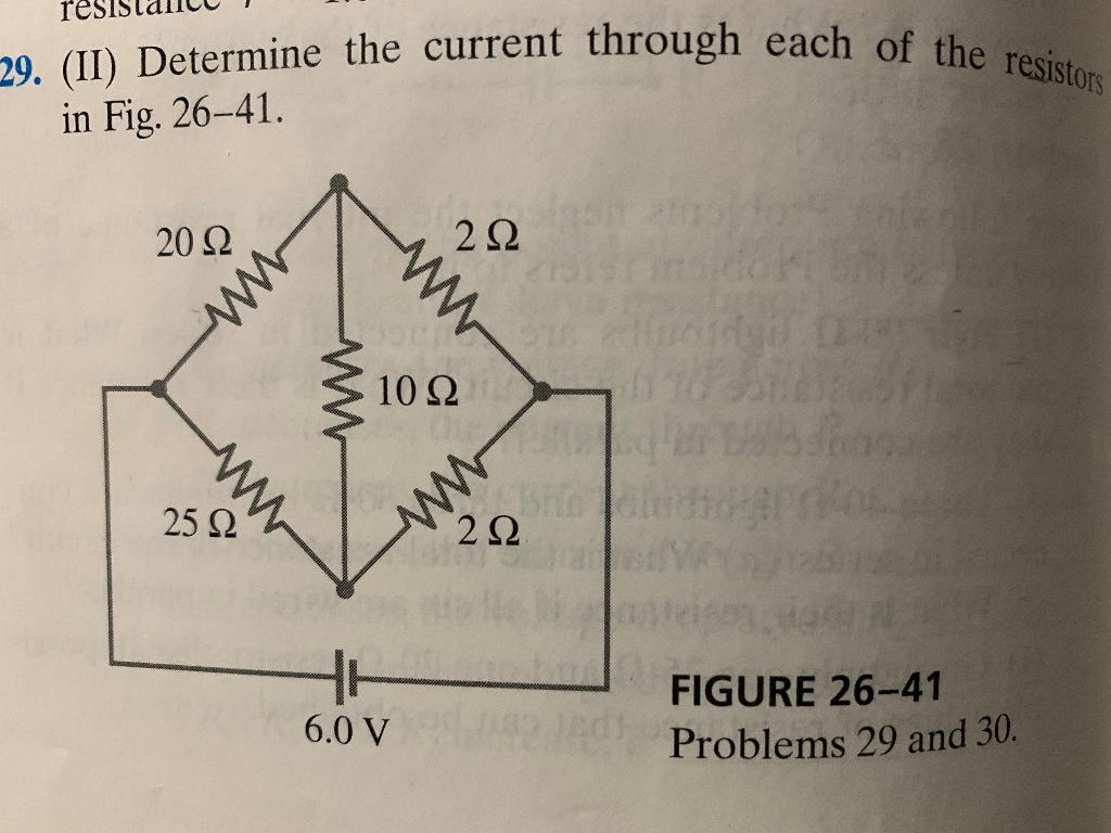 Solved 9. (II) Determine the current through each of the | Chegg.com