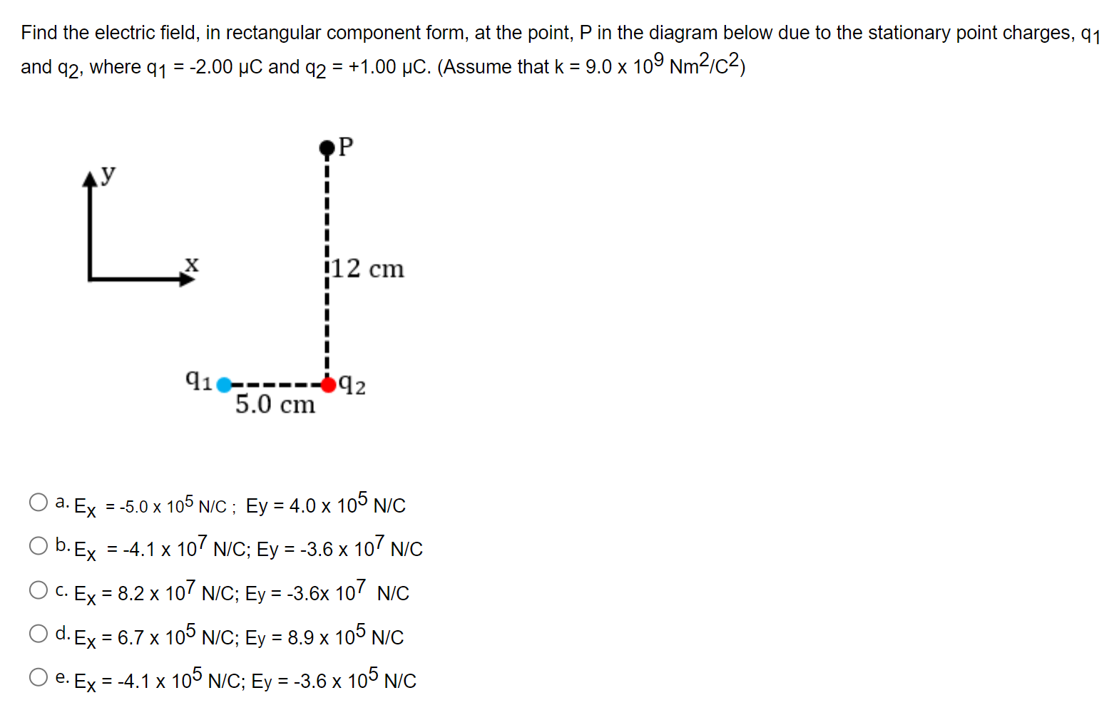 Solved Find the electric field, in rectangular component | Chegg.com