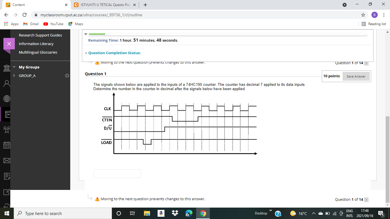 Solved The signals shown below are applied to the inputs of | Chegg.com