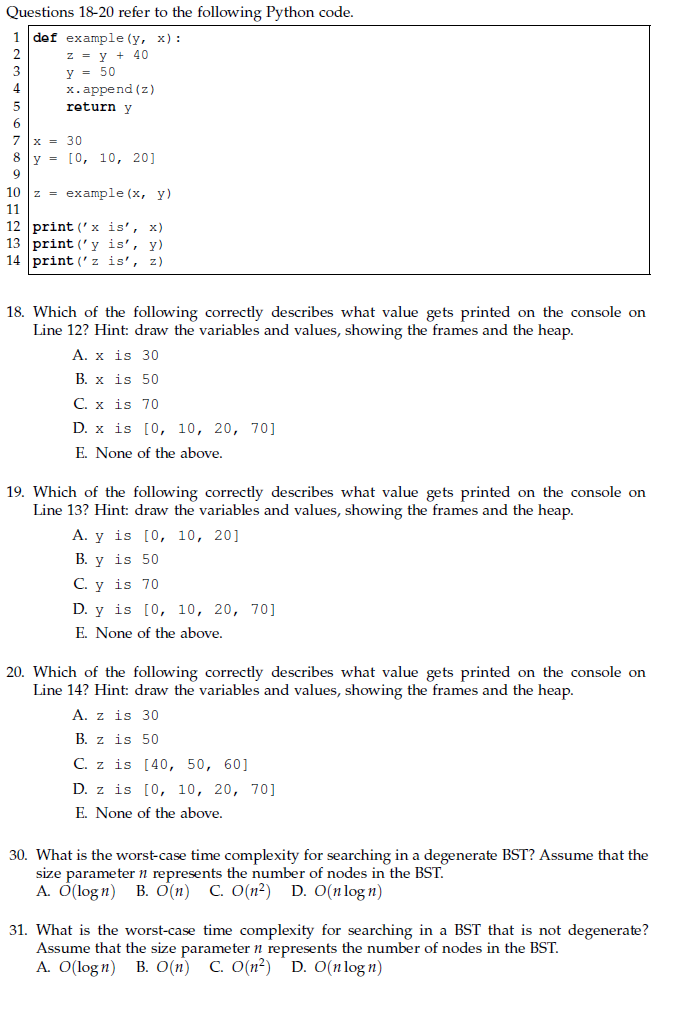 Solved Solve these questions and write down why you chose | Chegg.com