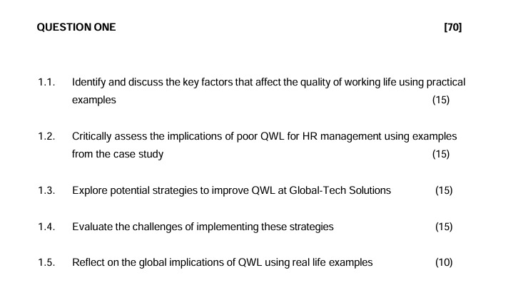 Solved QUESTION ONE 1.1. ﻿Identify and discuss the key | Chegg.com