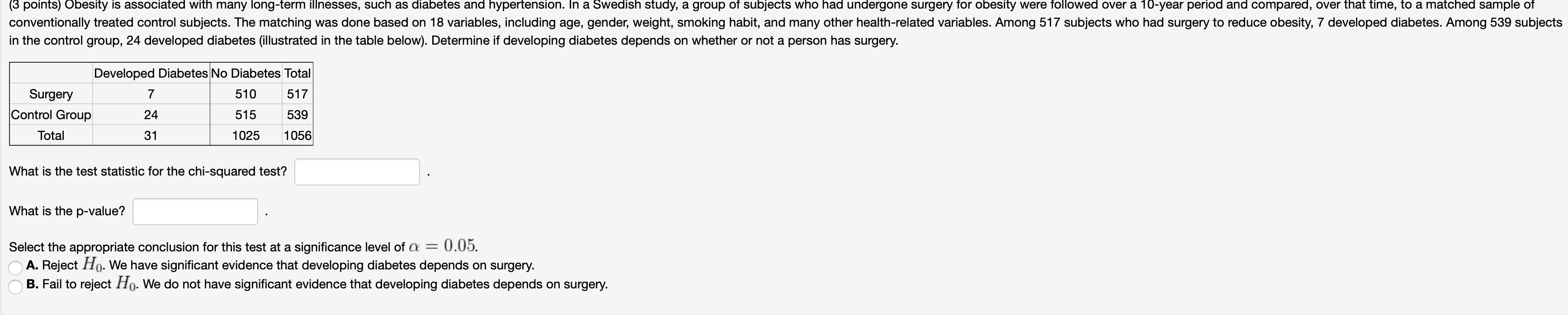 Solved (3 points) Obesity is associated with many long-term | Chegg.com