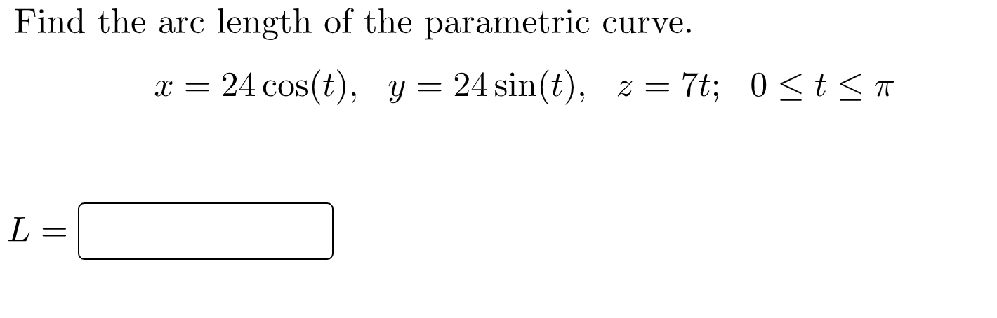 Solved Find the arc length of the parametric curve. | Chegg.com
