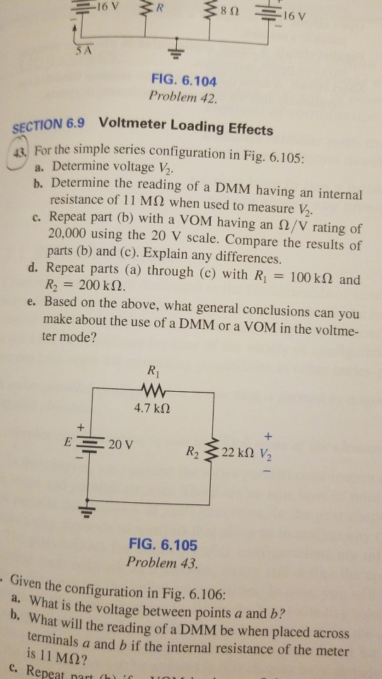 Solved = 16v R on 16v FIG. 6.104 Problem 42. CTION 6.9 | Chegg.com Solved = 16v R on 16v FIG. 6.104 Problem 42. CTION 6.9 | Chegg.com