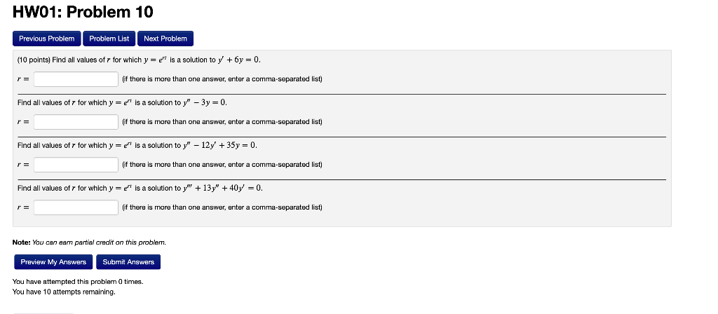 Solved HW01: Problem 10 Previous Problem Problem List Next | Chegg.com