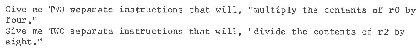 Solved Give me TWO separate instructions that will, | Chegg.com