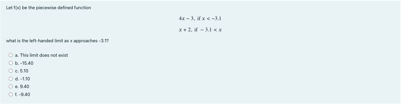 Solved Let f(x) be the piecewise defined function 4x−3, if | Chegg.com
