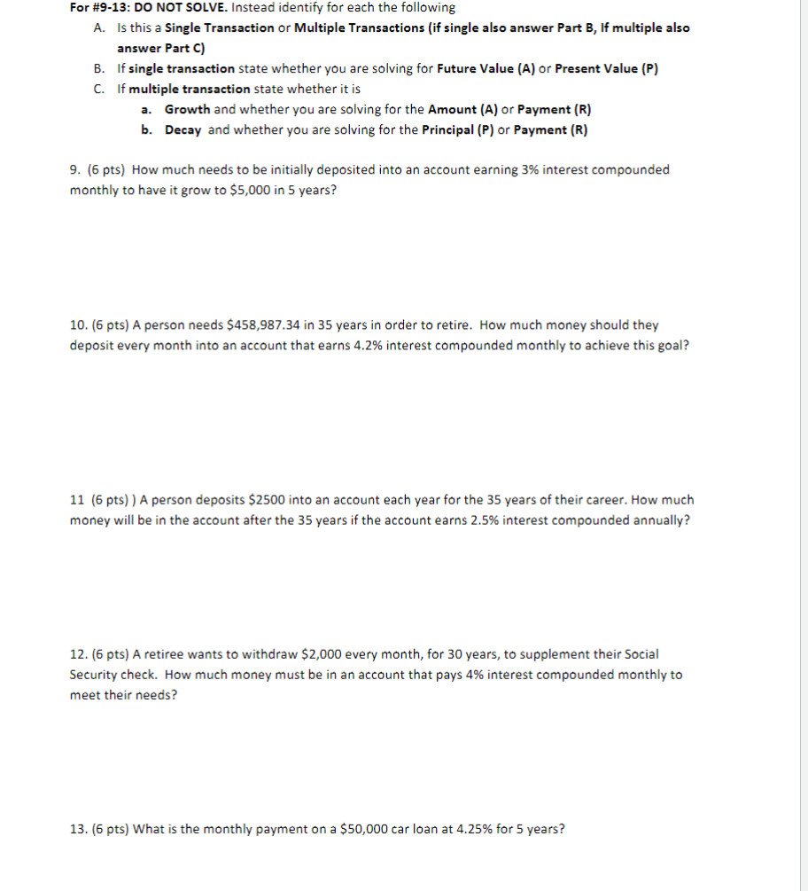 Solved Please read the directions and give the correct | Chegg.com