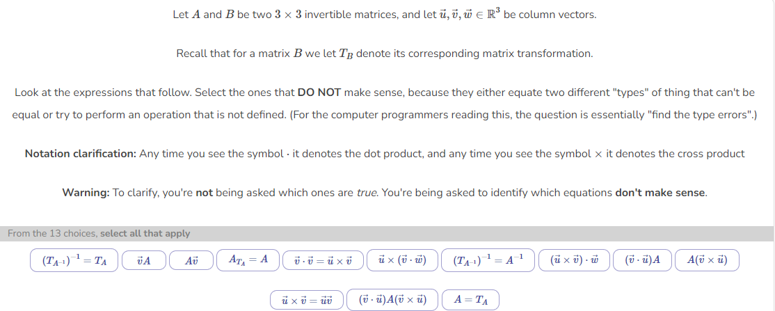 Solved Let A and B be two 3×3 invertible matrices, and let | Chegg.com