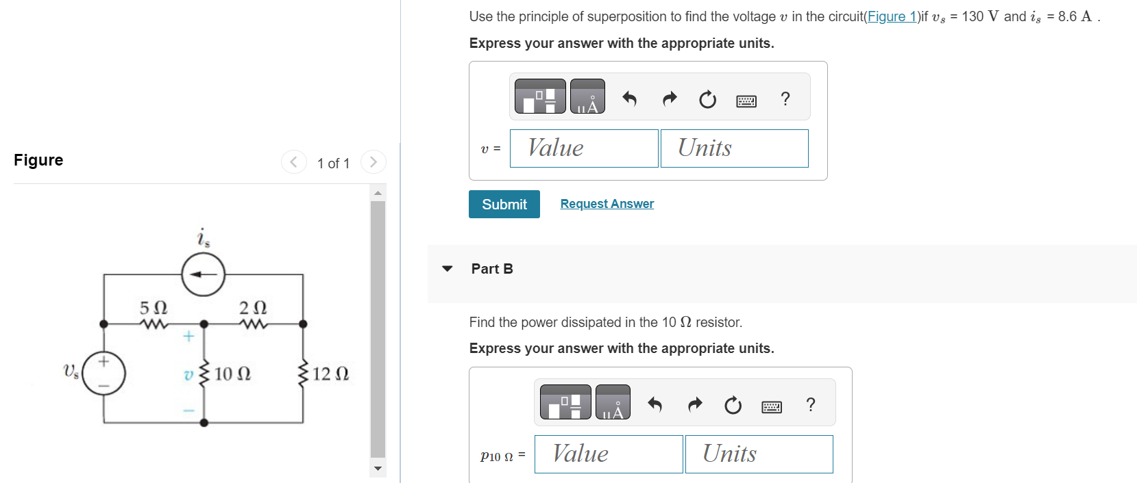 Solved Use the principle of superposition to find the | Chegg.com