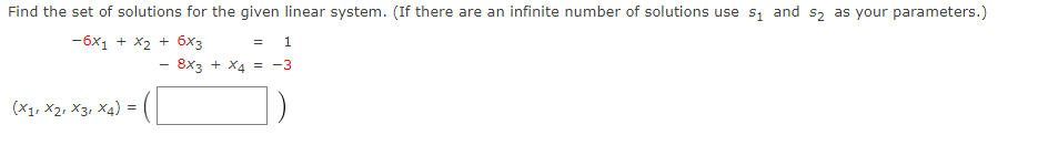 Solved Find the set of solutions for the given linear | Chegg.com