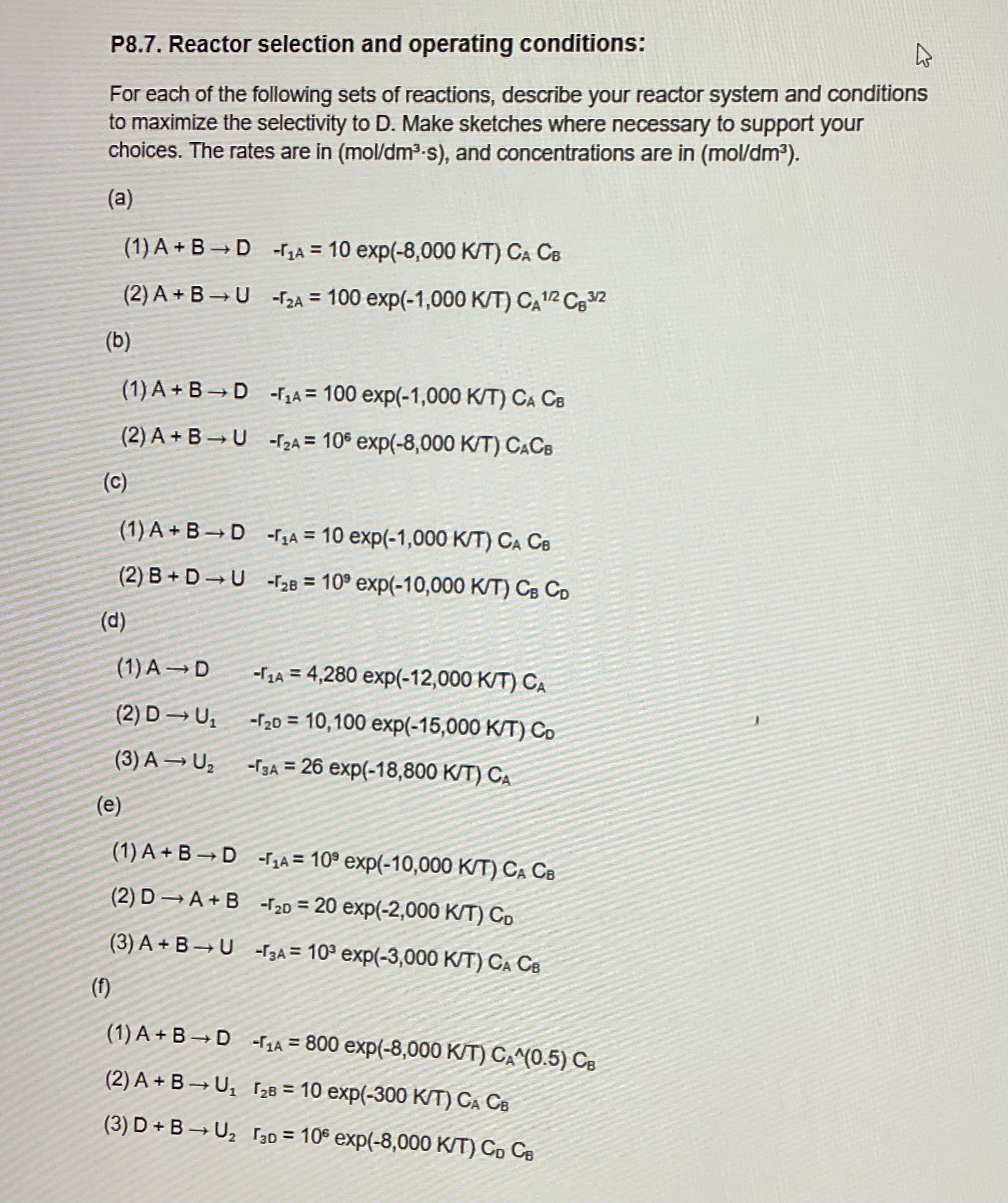 Solved For each of ﻿the following sets of ﻿reactions, | Chegg.com