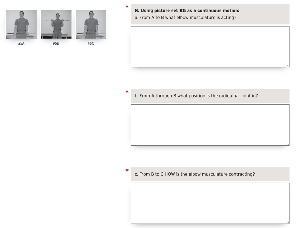 Solved 8. Using picture set #5 as a continuous motion: a. | Chegg.com