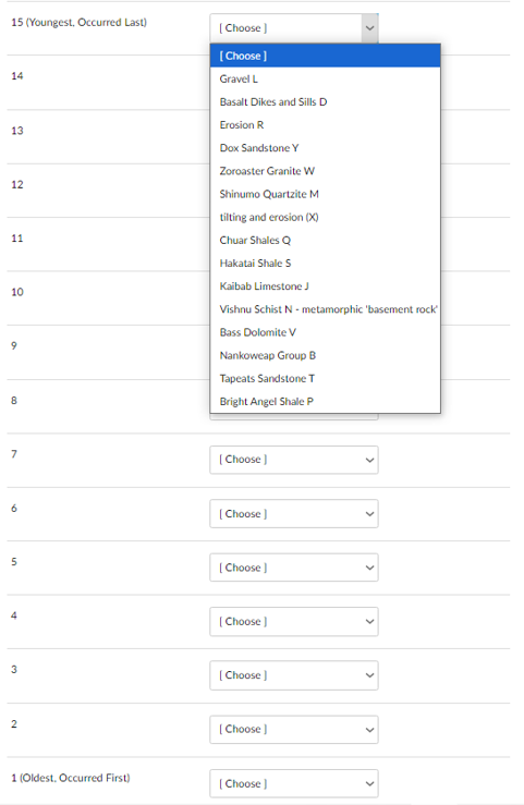 Solved Youngest to Oldest, I need help with this geology | Chegg.com