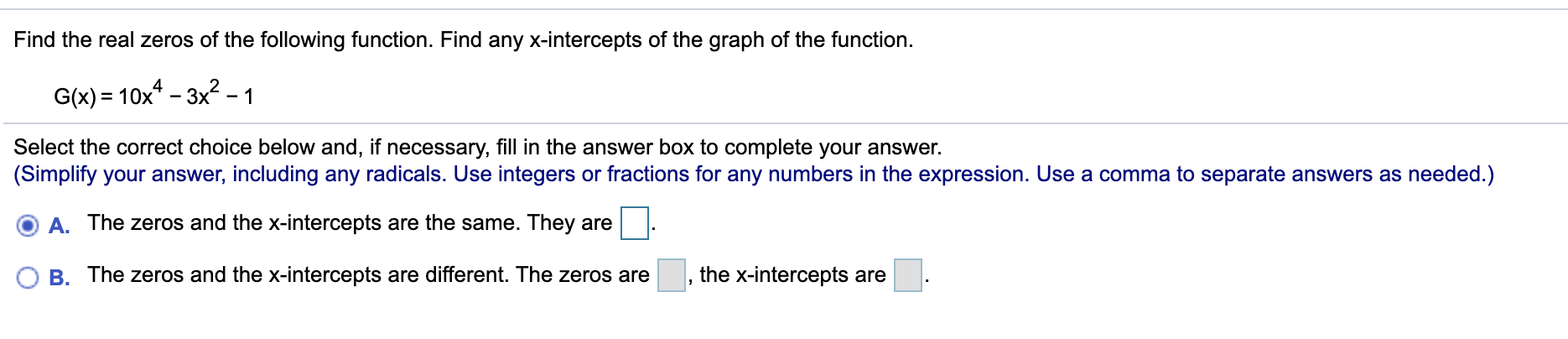 Solved Find the real zeros of the following function. Find | Chegg.com